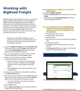 BigRoad Freight - Help